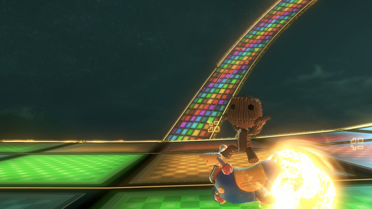 Sackboy from LittleBigPlanet - Over Baby Mario Mod for Mario Kart 8 ...