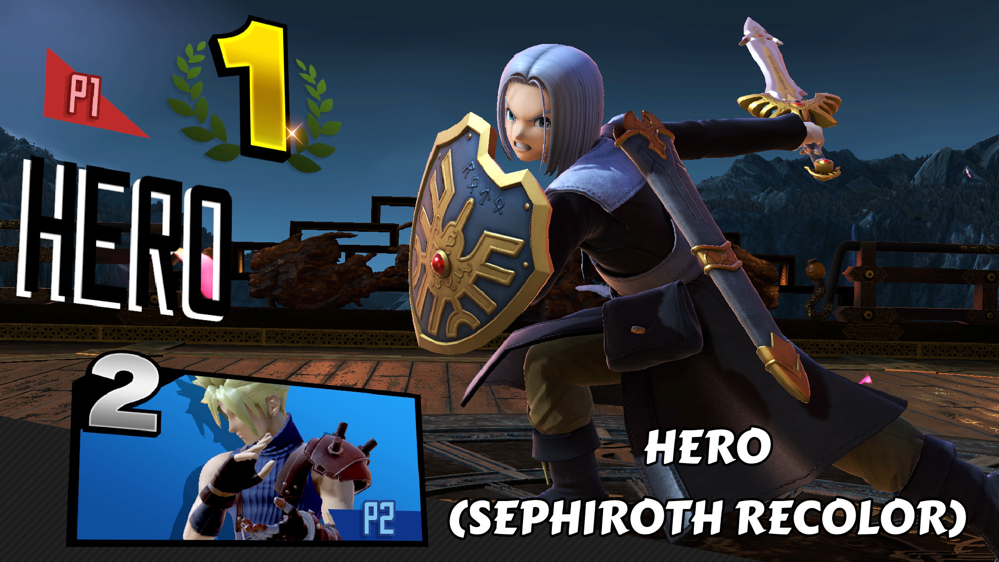 Hero (Sephiroth Recolor) Mod for Super Smash Bros. Ultimate | SSBU Mods