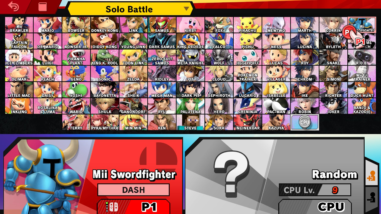 Shovel Knight UI over Mii Swordfighter Mod for Super Smash Bros ...