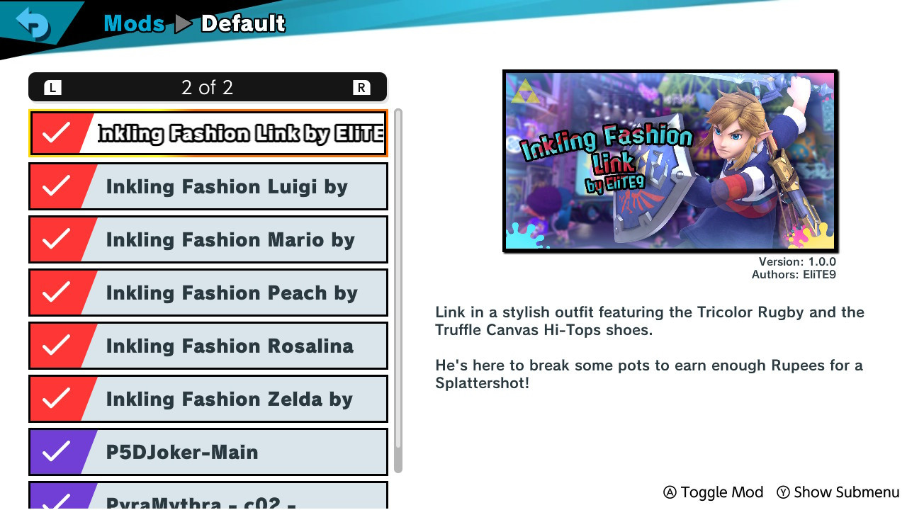 Inkling Fashion Link Mod for Super Smash Bros. Ultimate | SSBU Mods