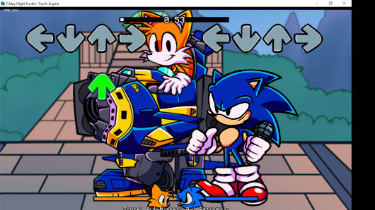 rhythm rush sonic over bf Mod for Friday Night Funkin' | FNF Mods