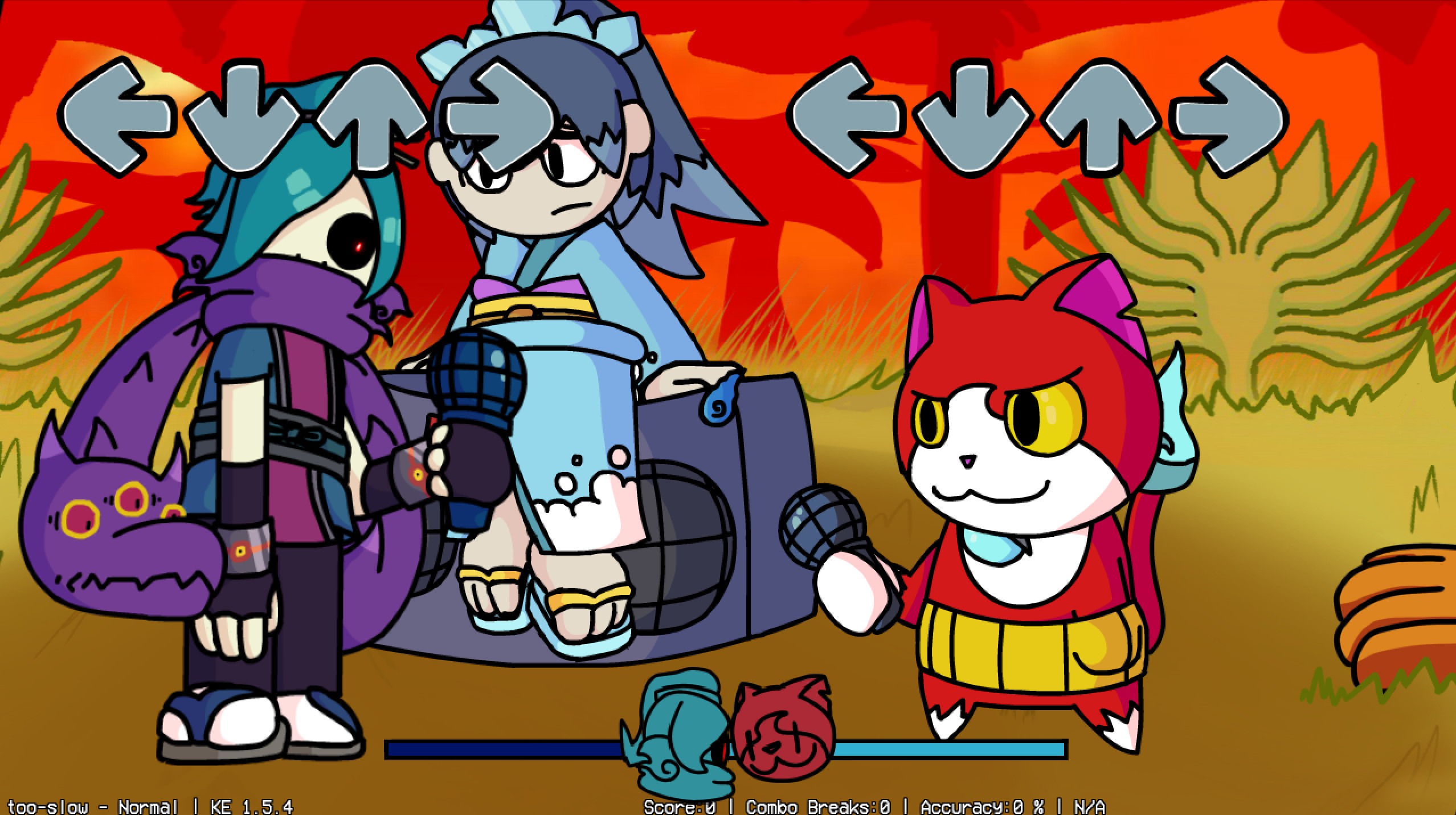 Yesterday Night Yo-kai (FNF x YKW) Mod Skins Mod for Friday Night ...