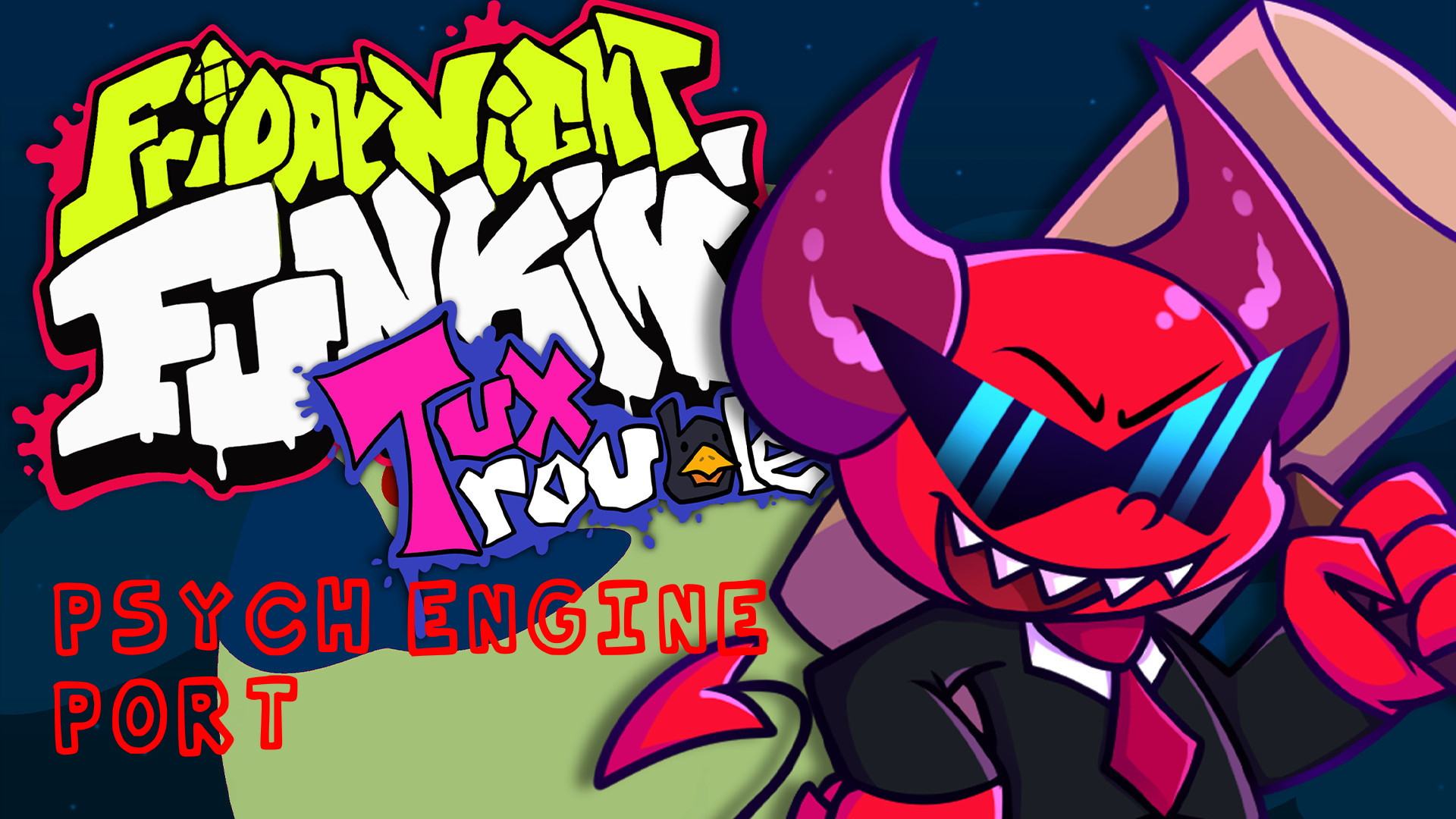Tux Trouble - Psych Engine Port Mod for Friday Night Funkin' | FNF Mods