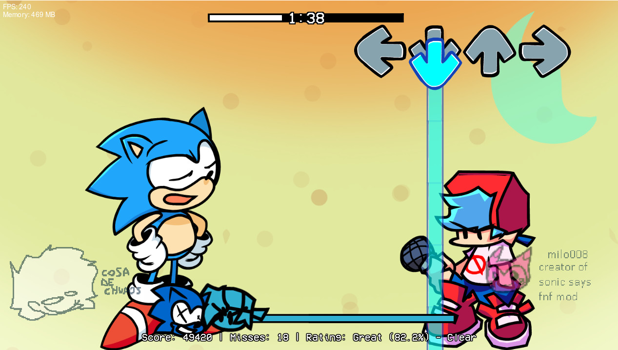 Sonic says new sprites for sonic and boyfriend Mod for Friday Night ...