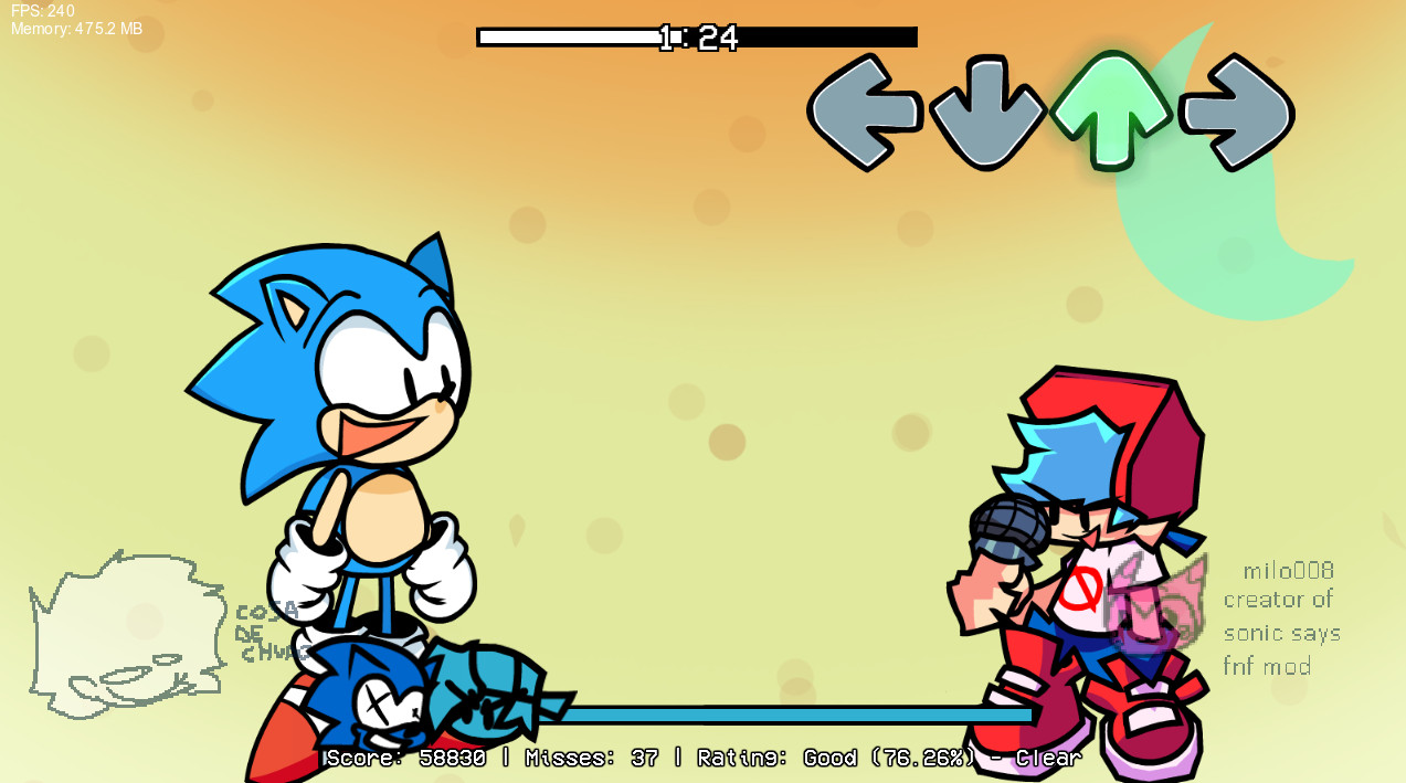 Sonic says new sprites for sonic and boyfriend Mod for Friday Night ...