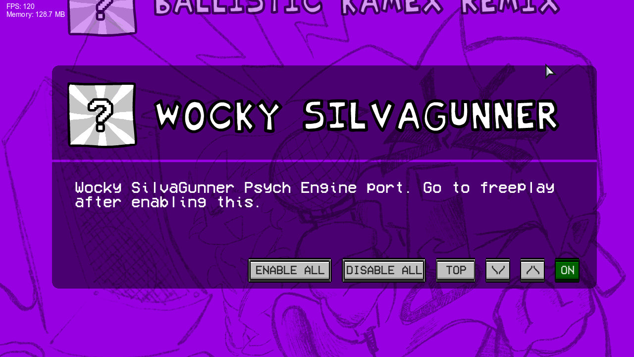 Wocky SilvaGunner Psych Engine Port Mod for Friday Night Funkin' | FNF Mods