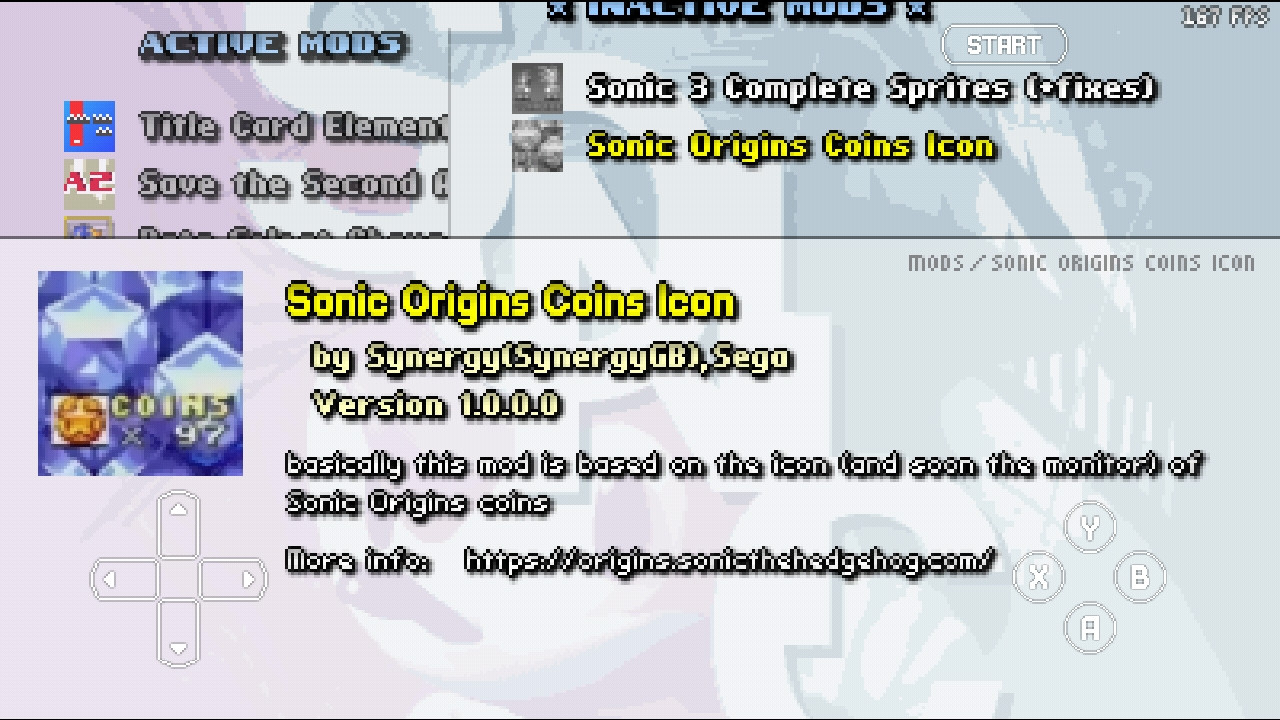 Sonic Origins Coins Icon 1.1 Mod for Sonic 3 A.I.R. | S3AIR Mods