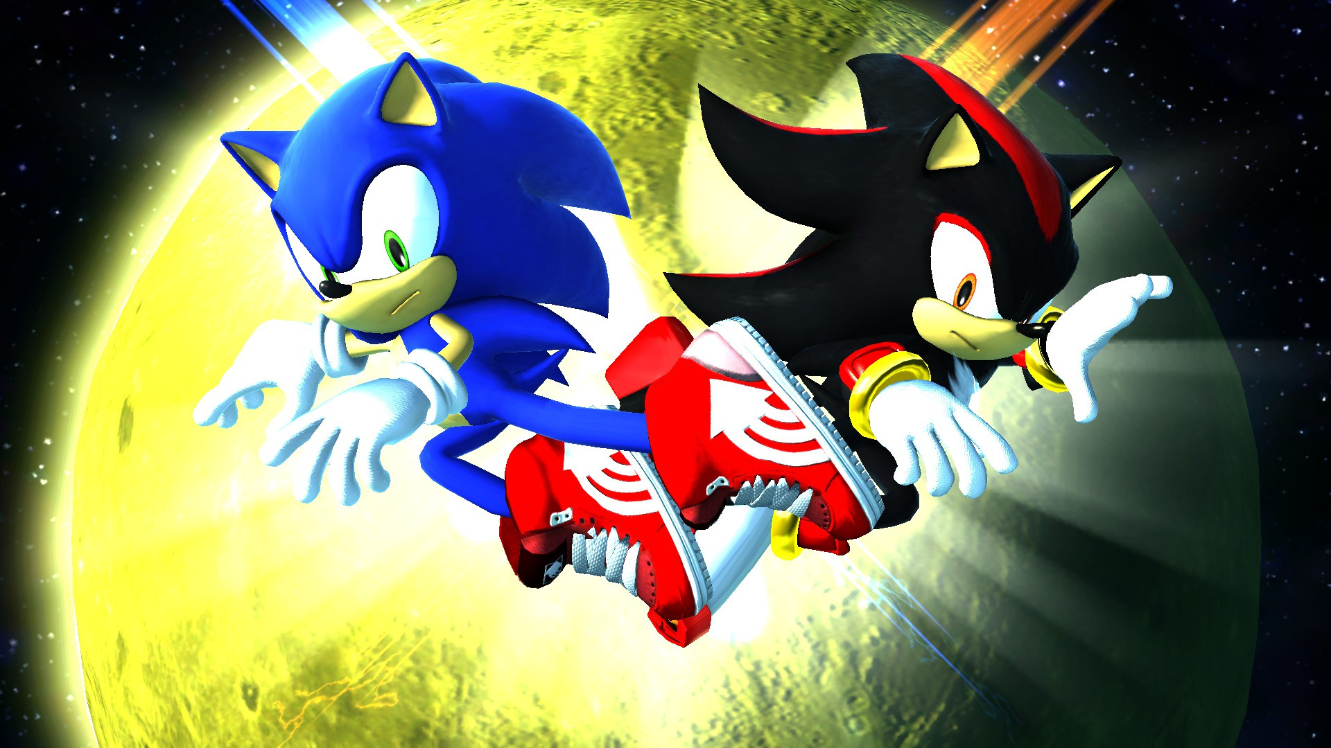 Sonic Wearing Red Hi-Horses from Splatoon 2 Mod for Sonic Generations ...