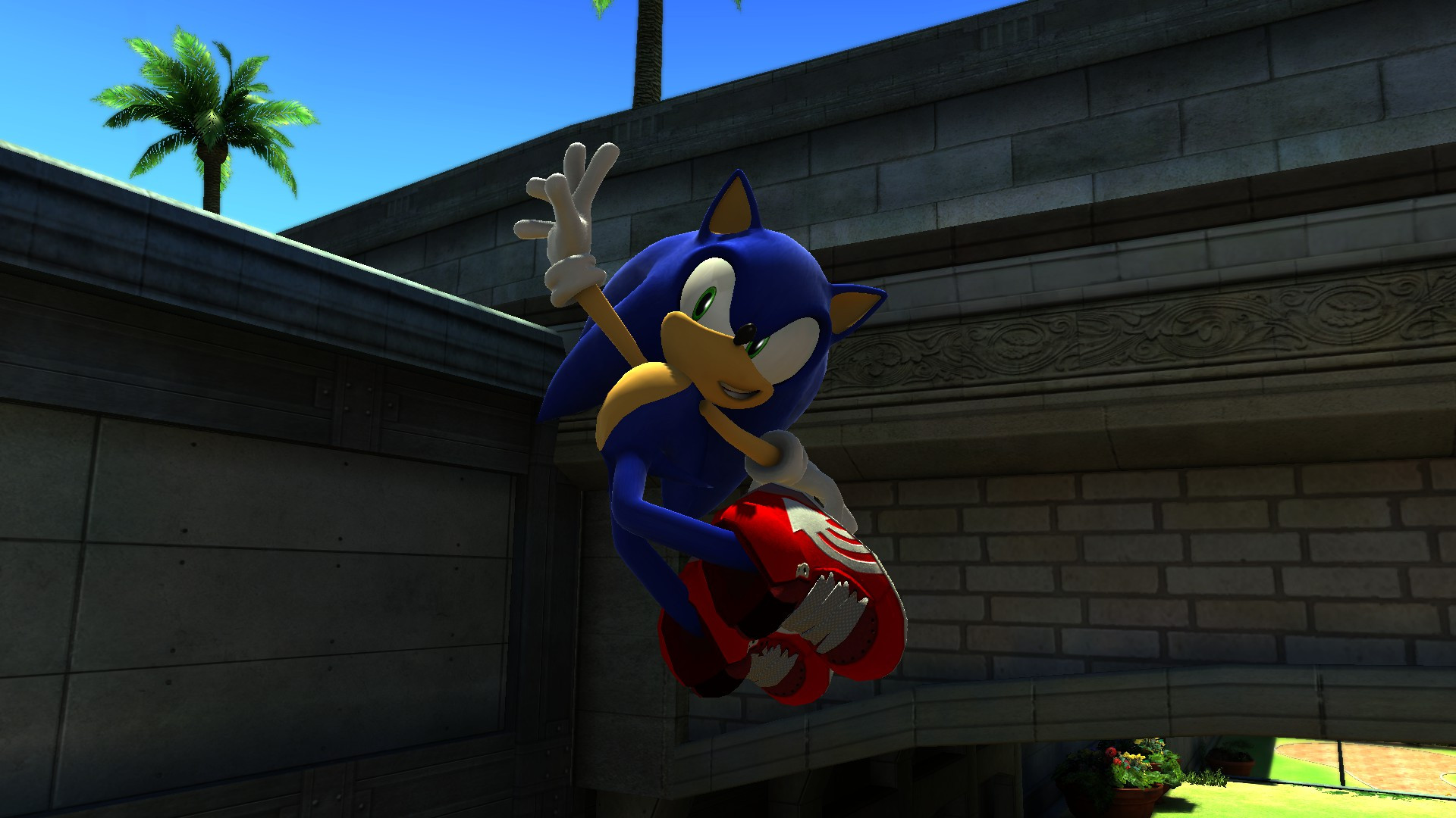 Sonic Wearing Red Hi-Horses from Splatoon 2 Mod for Sonic Generations ...