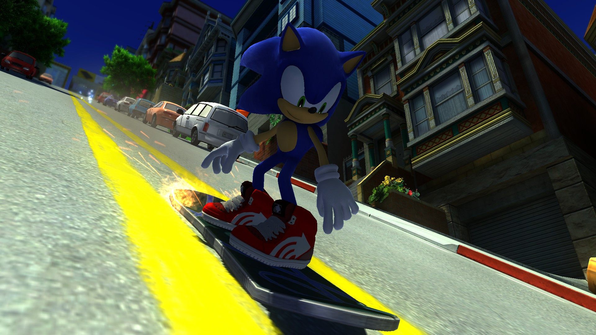 Sonic Wearing Red Hi-Horses from Splatoon 2 Mod for Sonic Generations ...