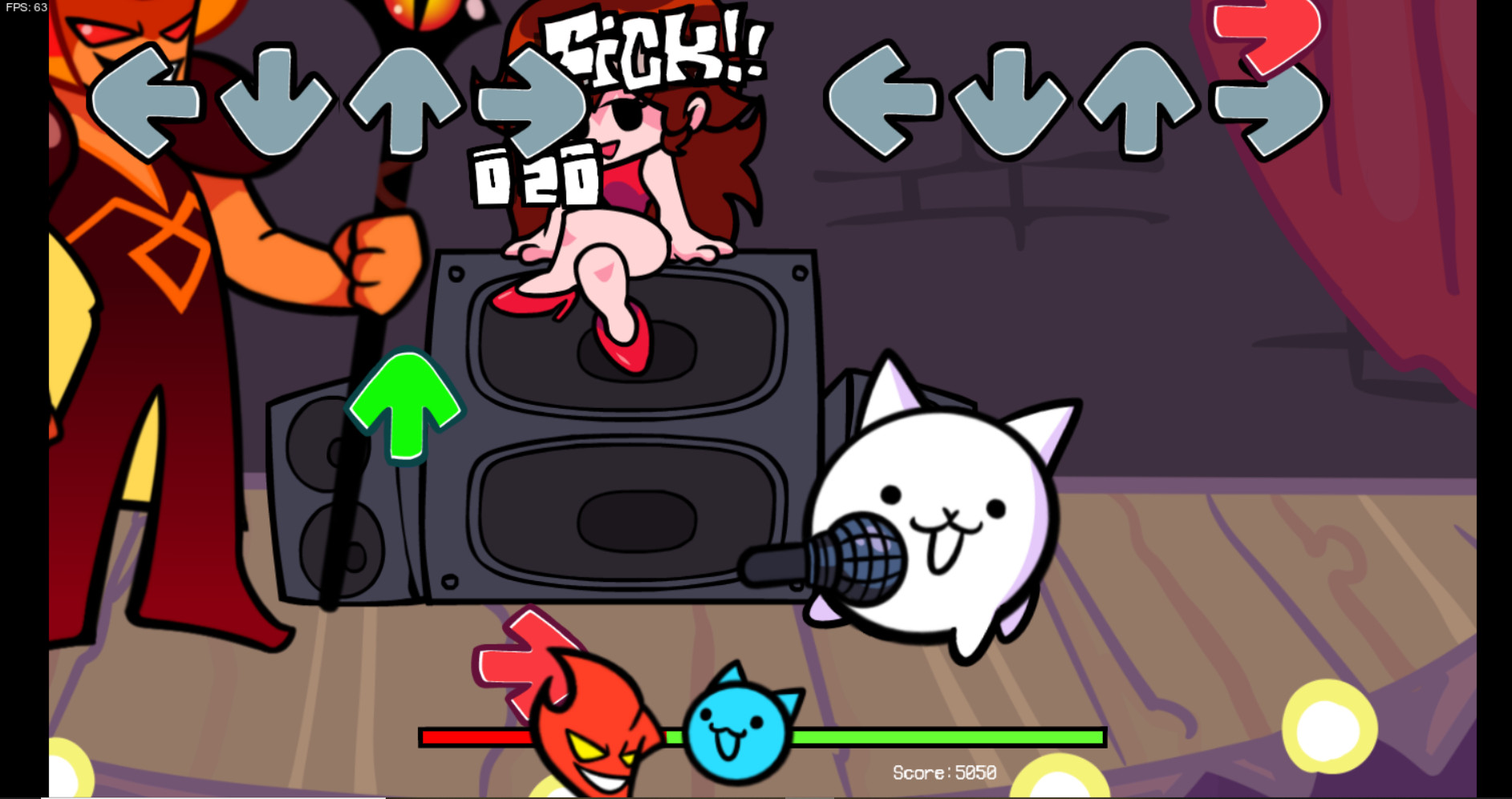 (FNFxBattleCat)Cat Over BF Mod for Friday Night Funkin' | FNF Mods