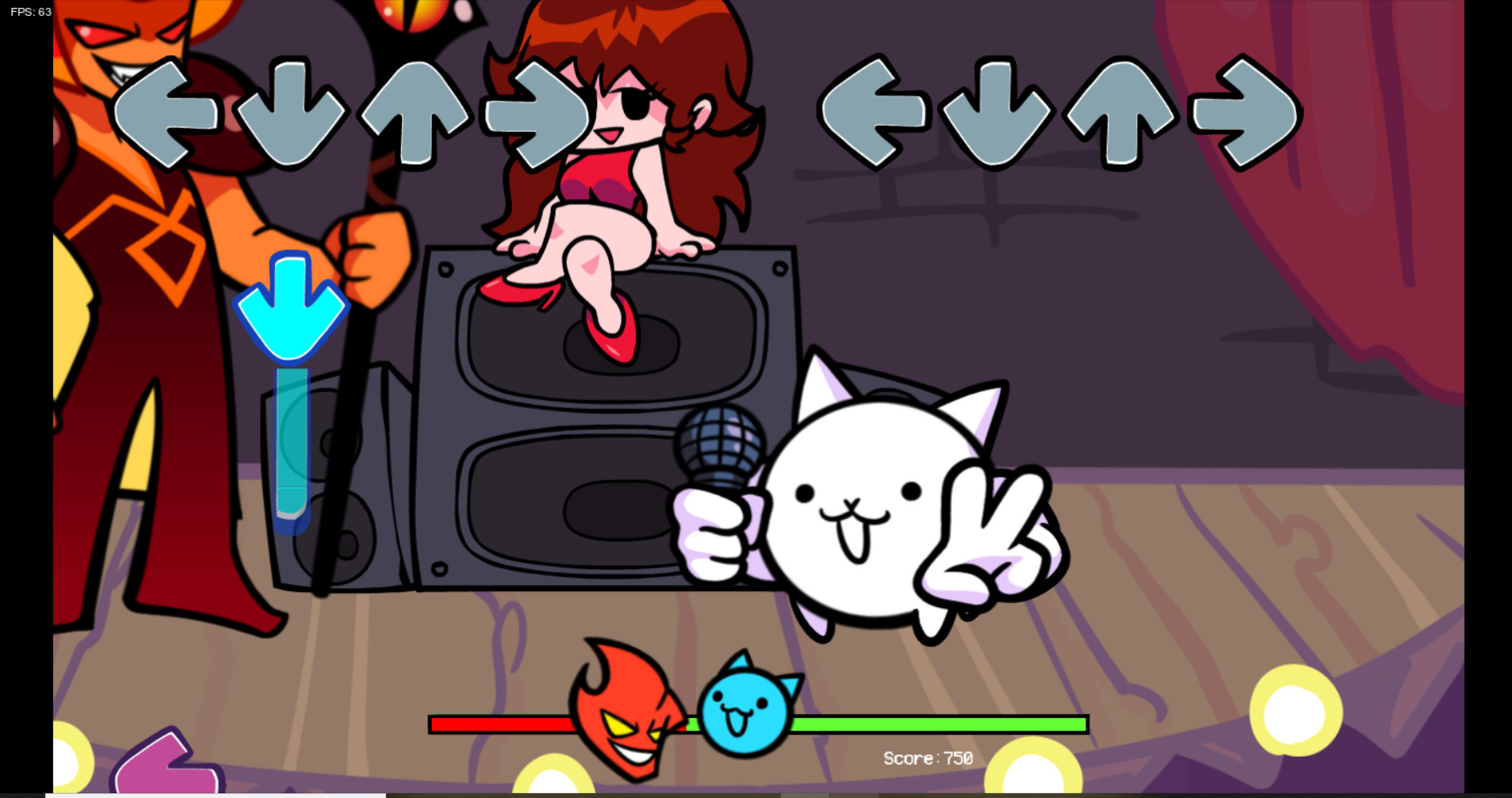 (FNFxBattleCat)Cat Over BF Mod for Friday Night Funkin' | FNF Mods