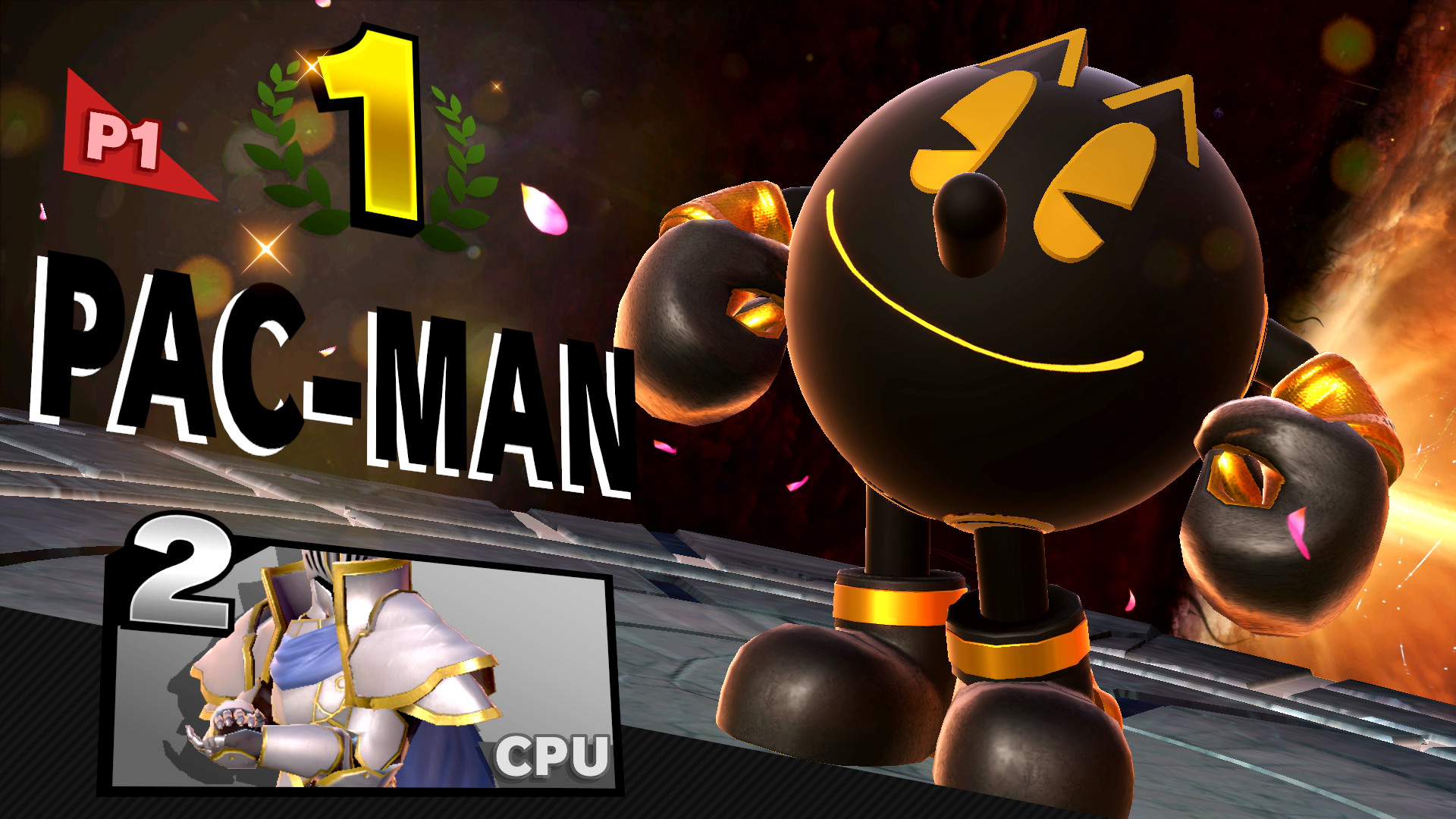 Black and Gold Pac-Man Mod for Super Smash Bros. Ultimate | SSBU Mods