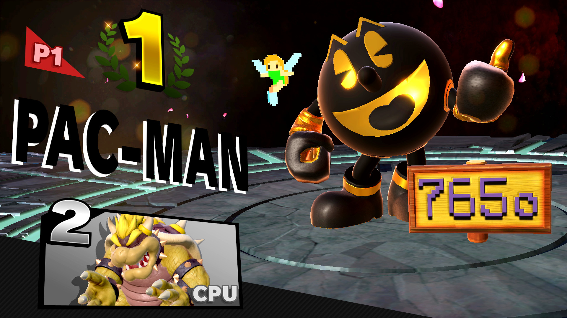 Black and Gold Pac-Man Mod for Super Smash Bros. Ultimate | SSBU Mods