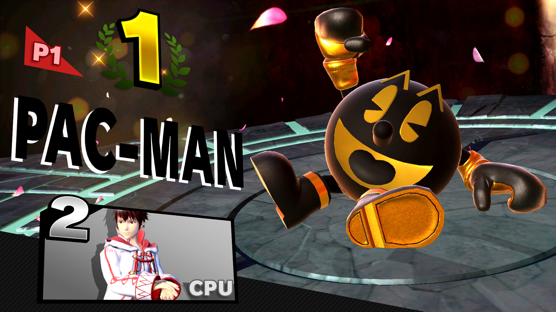 Black and Gold Pac-Man Mod for Super Smash Bros. Ultimate | SSBU Mods