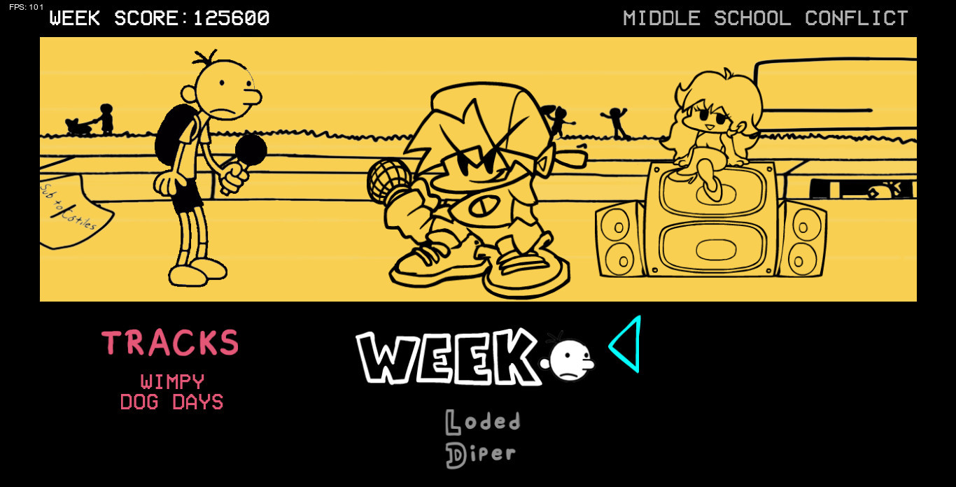 Funkin' in a Wimpy Day [FANMOD] Mod for Friday Night Funkin' | FNF Mods