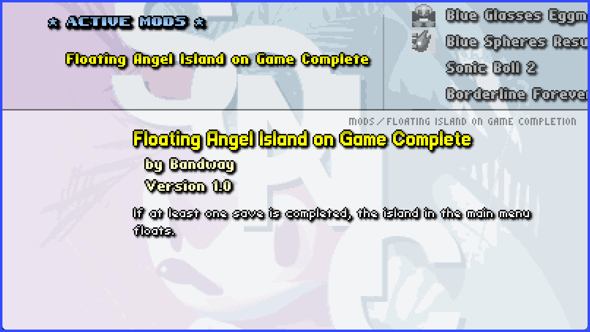 Floating Angel Island on Game Completion Mod for Sonic 3 A.I.R. | S3AIR ...