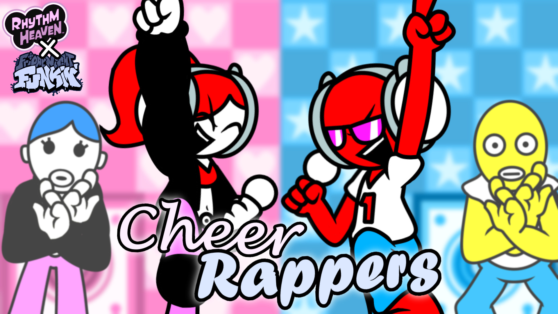 Cheer Rappers - Rhythm Heaven X FNF (Psych addon) Mod for Friday Night Funkin' | FNF Mods