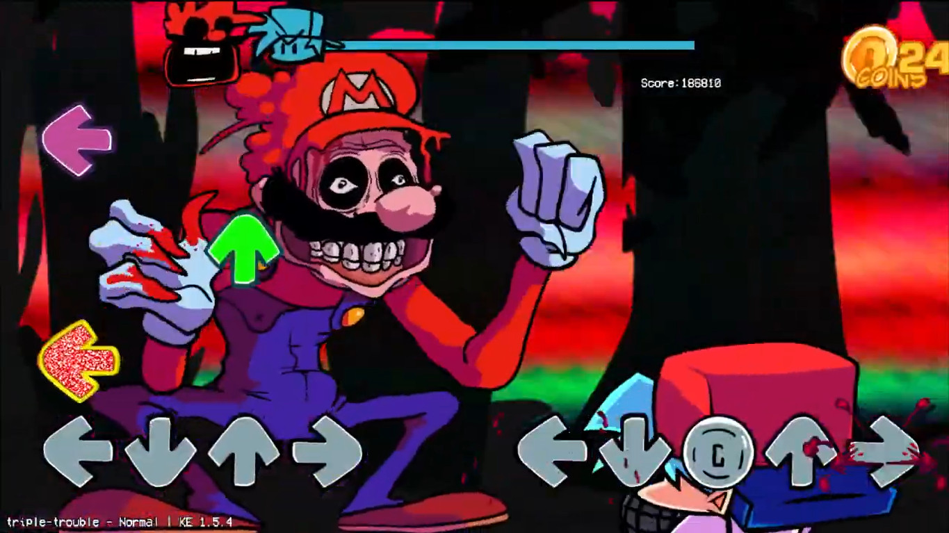 Sonic EXE Triple Trouble Mario Edition Mod for Friday Night Funkin ...