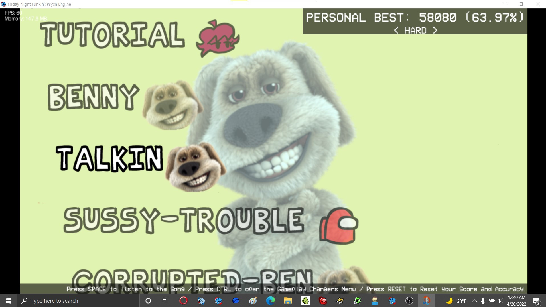 Friday Night Funkin: Vs Talking Ben V2 Update Mod for Friday Night ...