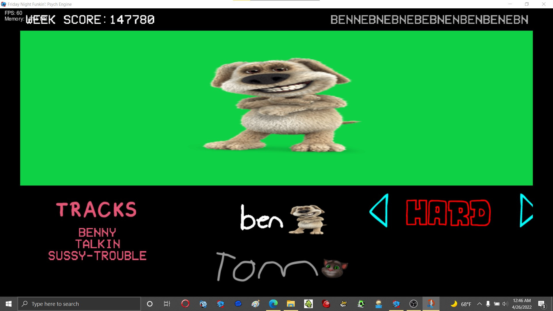 Friday Night Funkin: Vs Talking Ben V2 Update Mod for Friday Night ...