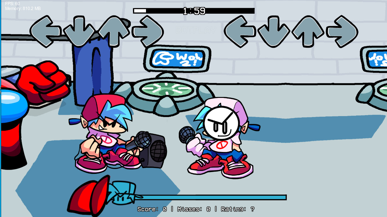 BF, wearing a mask. [Friday Night Funkin'] [Mods]