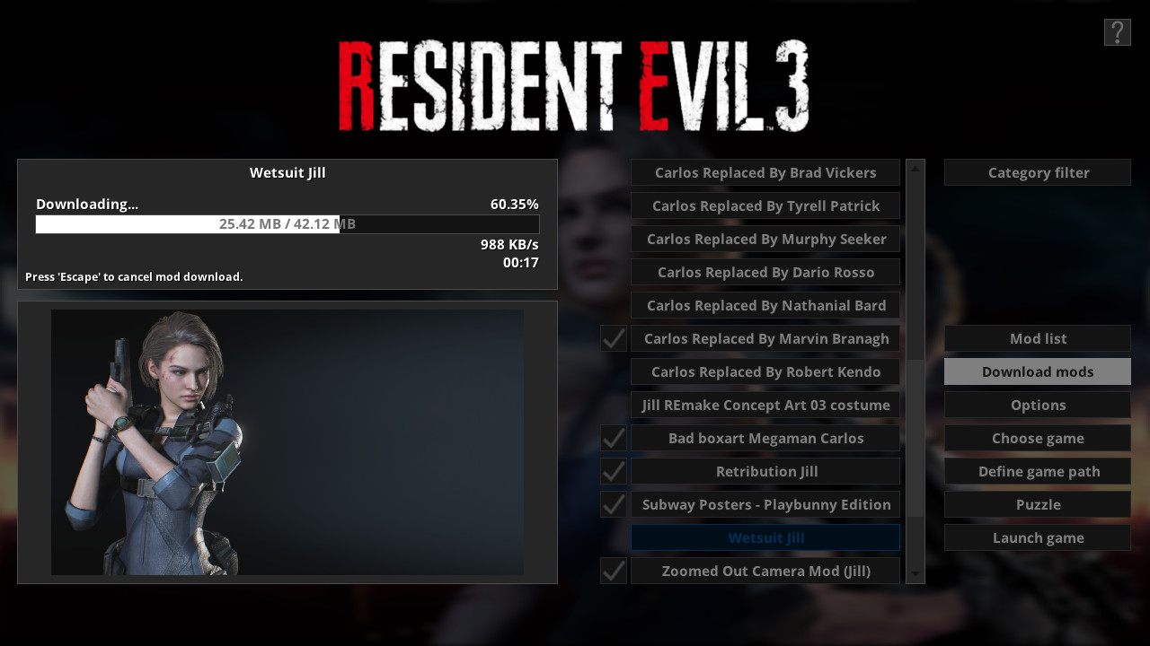 Fluffy Manager 5000 Mod for Resident Evil 3 (2020) | RE3r Mods