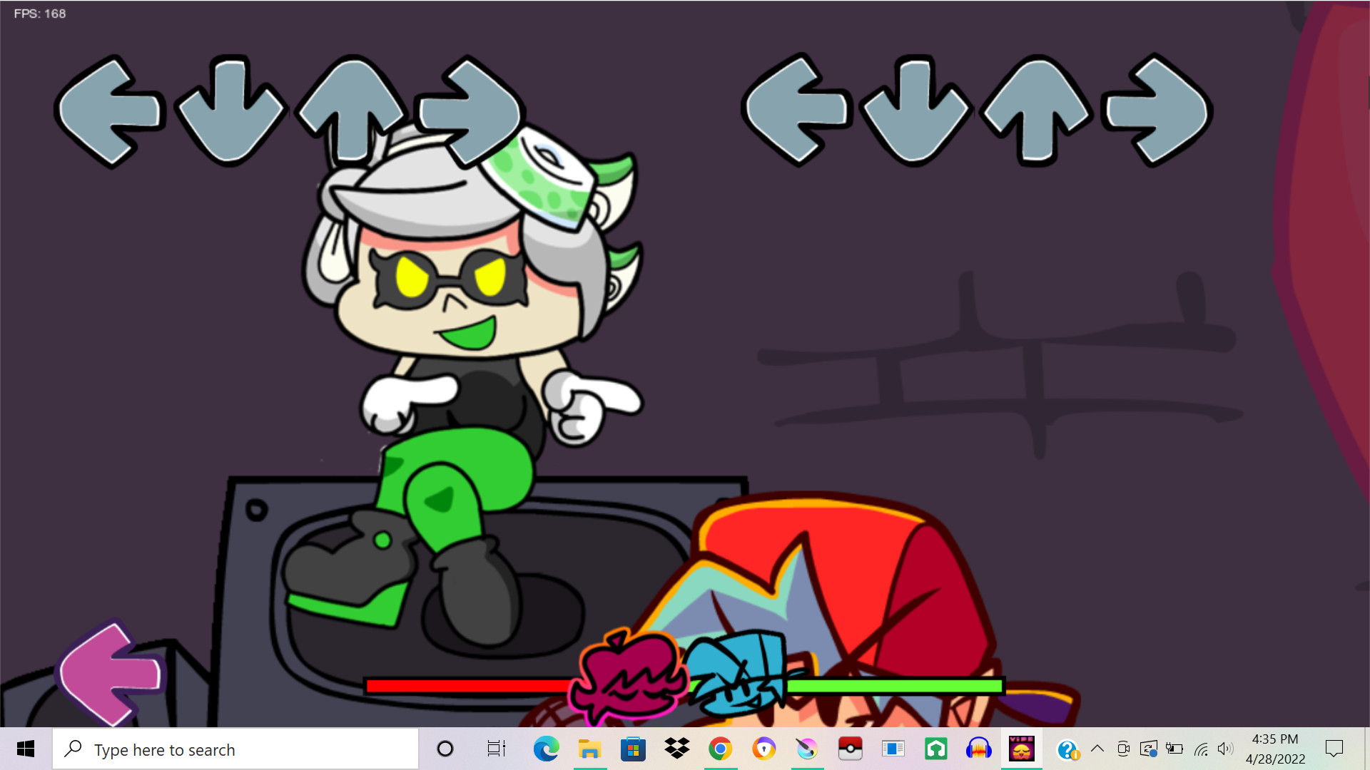 Splatoon Marie over Girlfriend! Mod for Friday Night Funkin' | FNF Mods