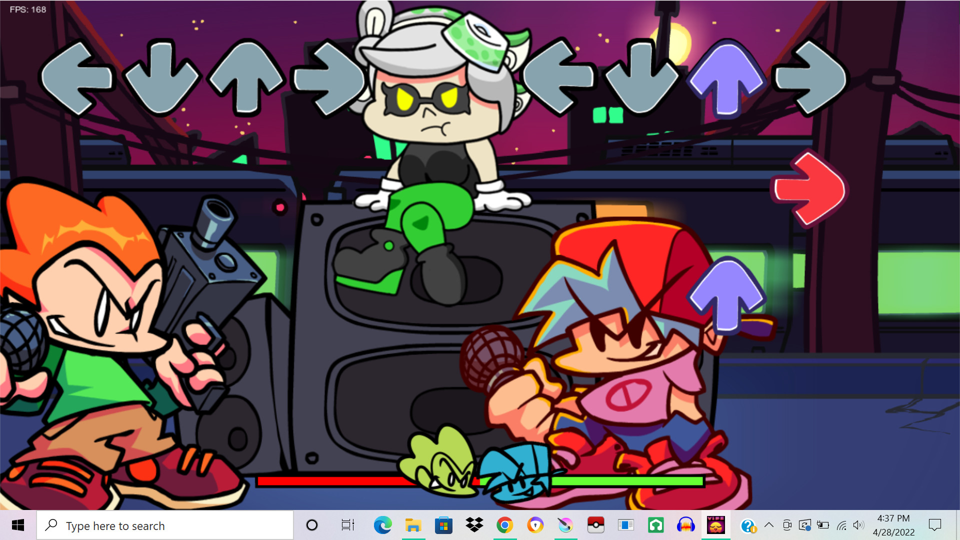 Splatoon Marie over Girlfriend! Mod for Friday Night Funkin' | FNF Mods