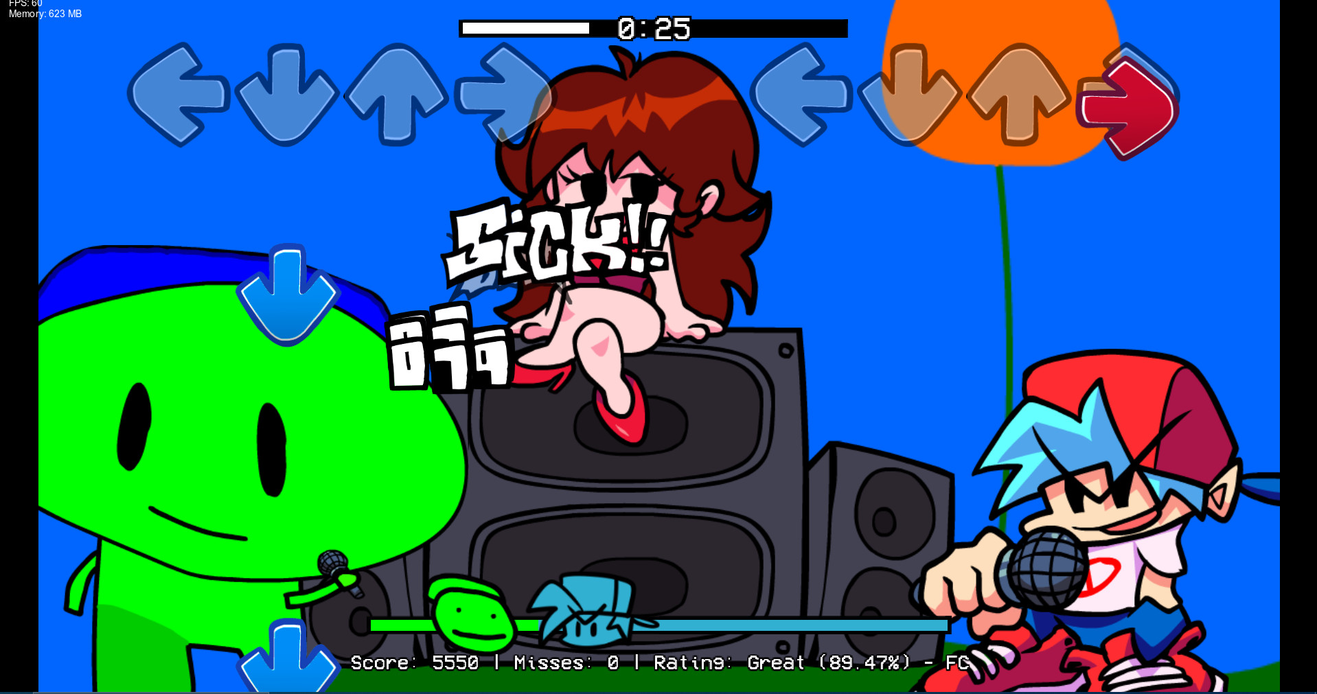 VS Green Man Full Week [Friday Night Funkin'] [Mods]