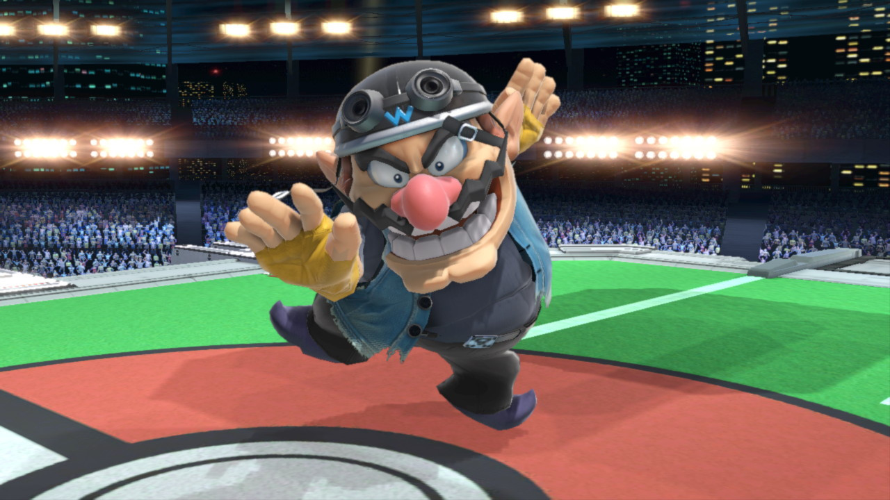 Black helmet/trousers Wario Mod for Super Smash Bros. Ultimate | SSBU Mods