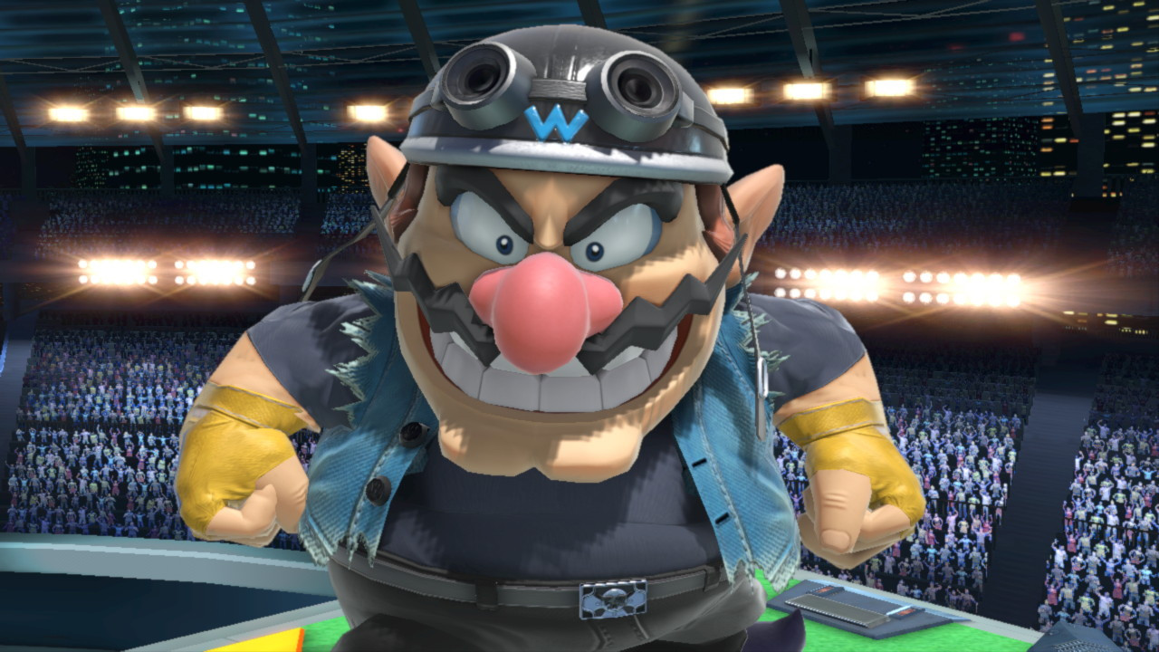 Black helmet/trousers Wario Mod for Super Smash Bros. Ultimate | SSBU Mods