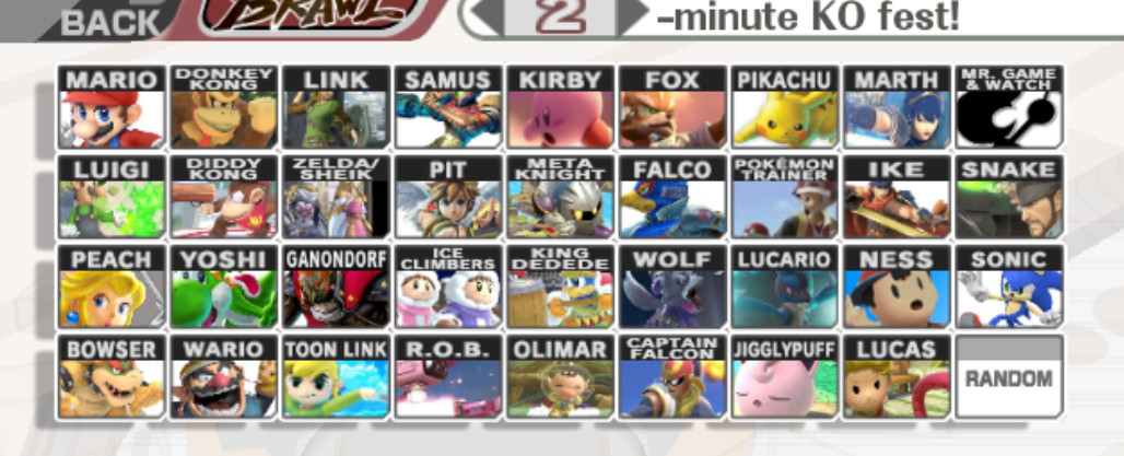 Improved Character Select Screen Icons Mod for Super Smash Bros. Brawl ...