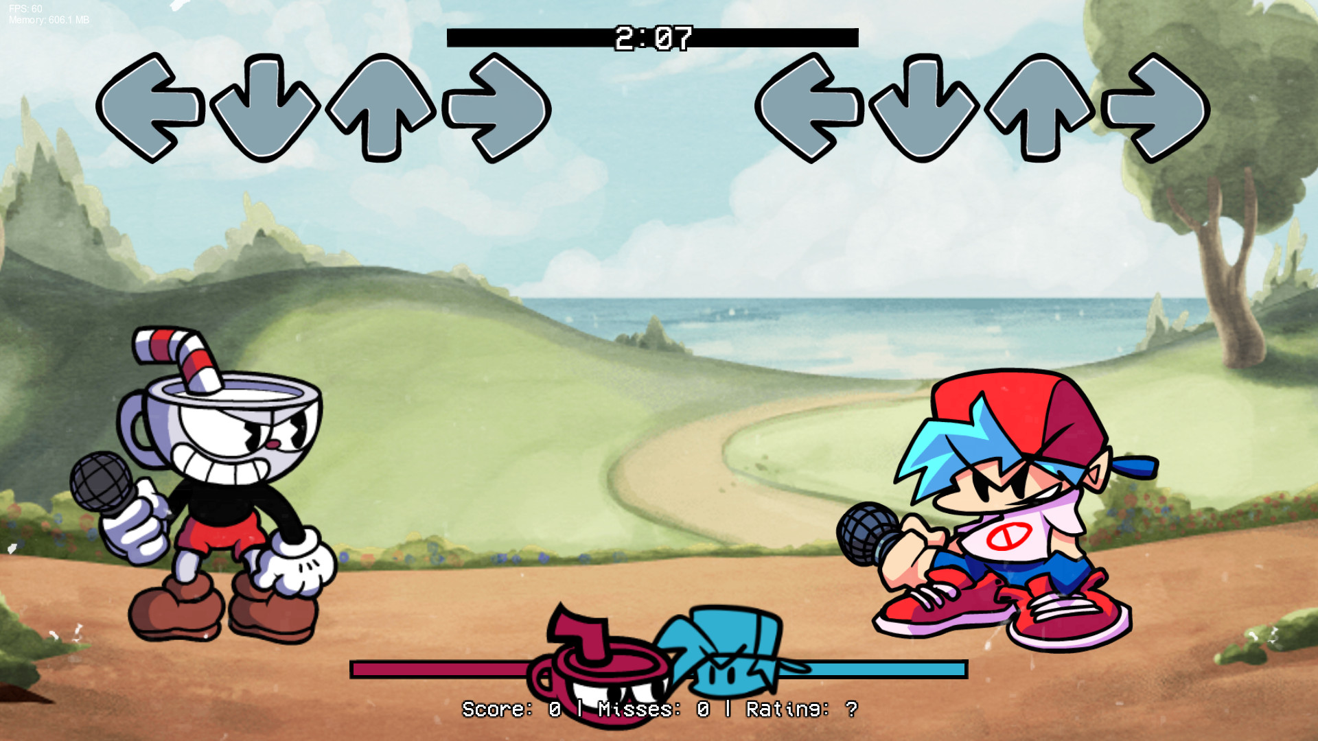 indie cross's cuphead week on psych engine Mod for Friday Night Funkin ...