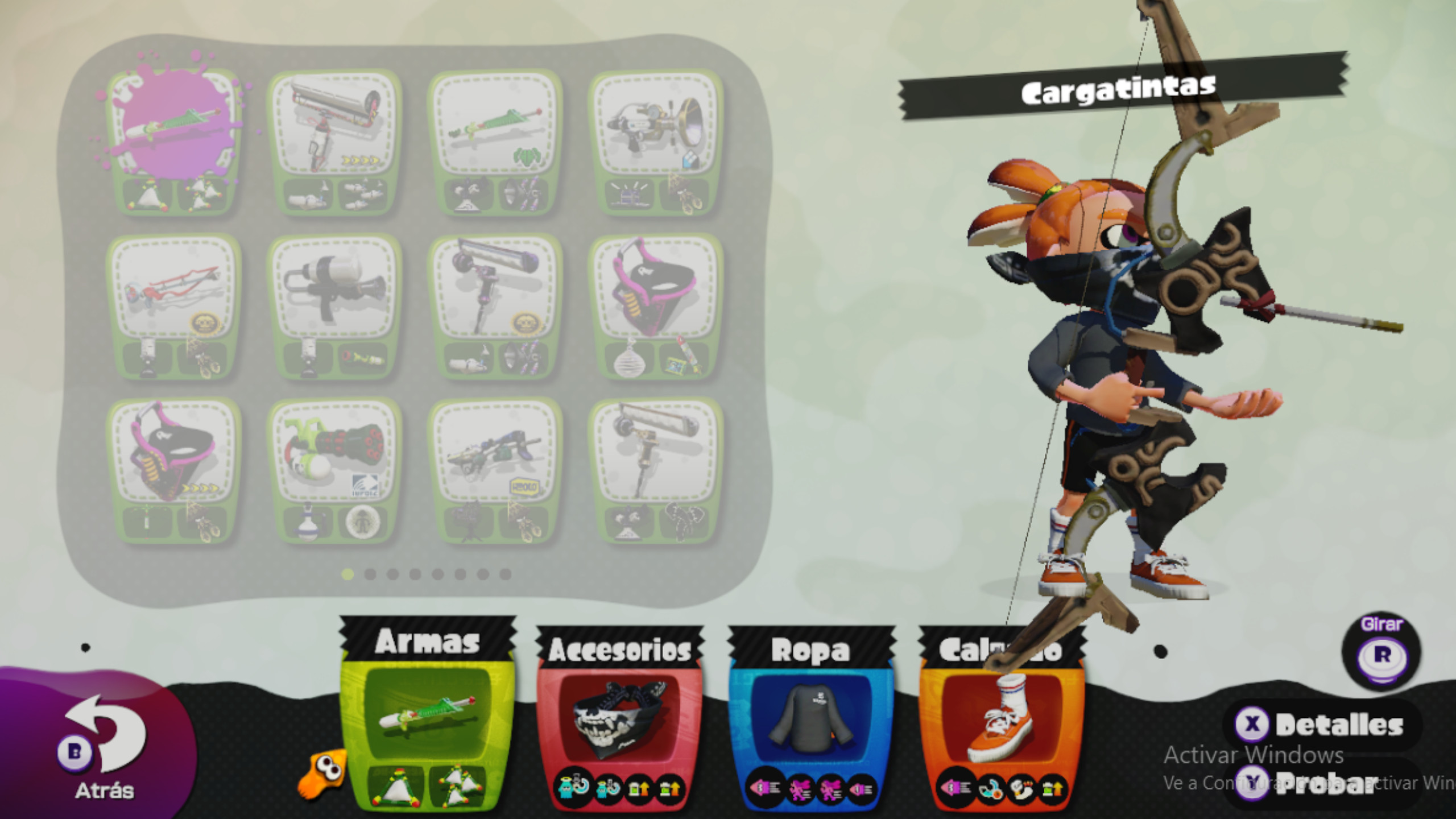 Ancient Bow over Splat Charger! [Splatoon] [Mods]