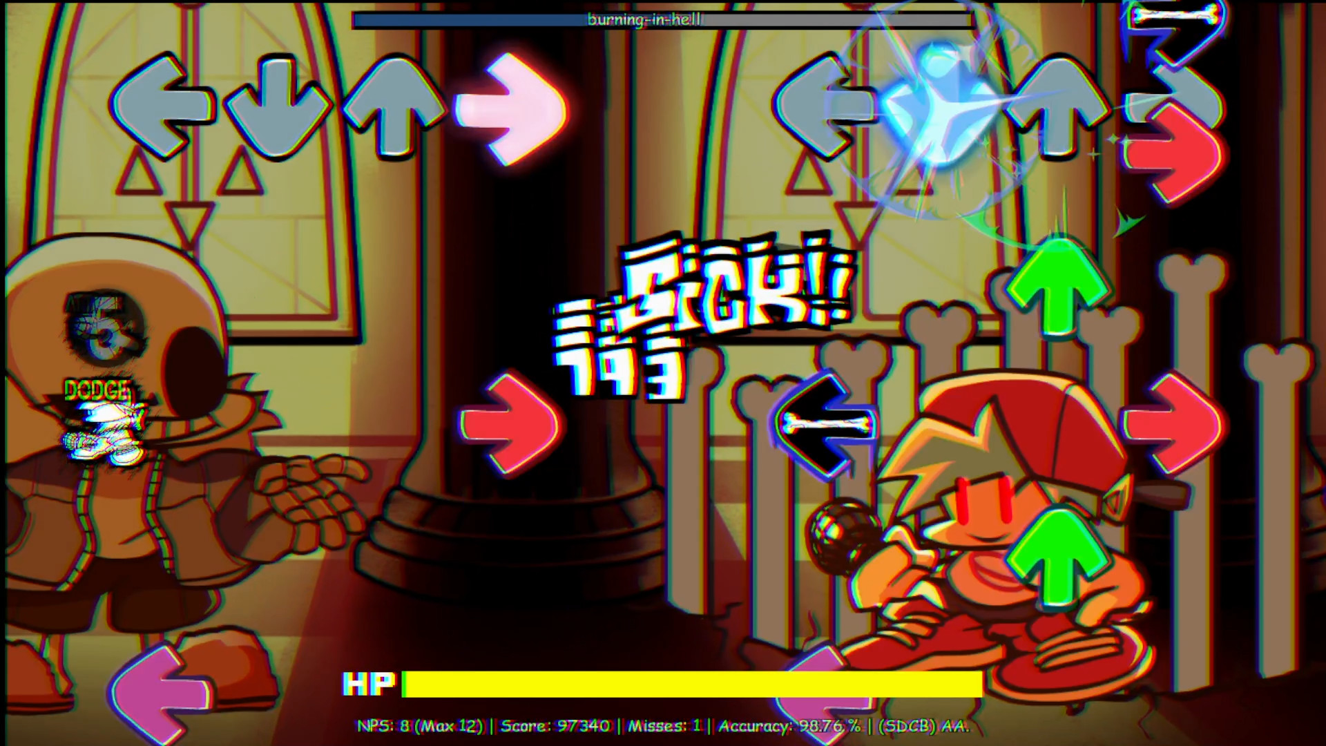 burning in hell rechart Mod for Friday Night Funkin' | FNF Mods