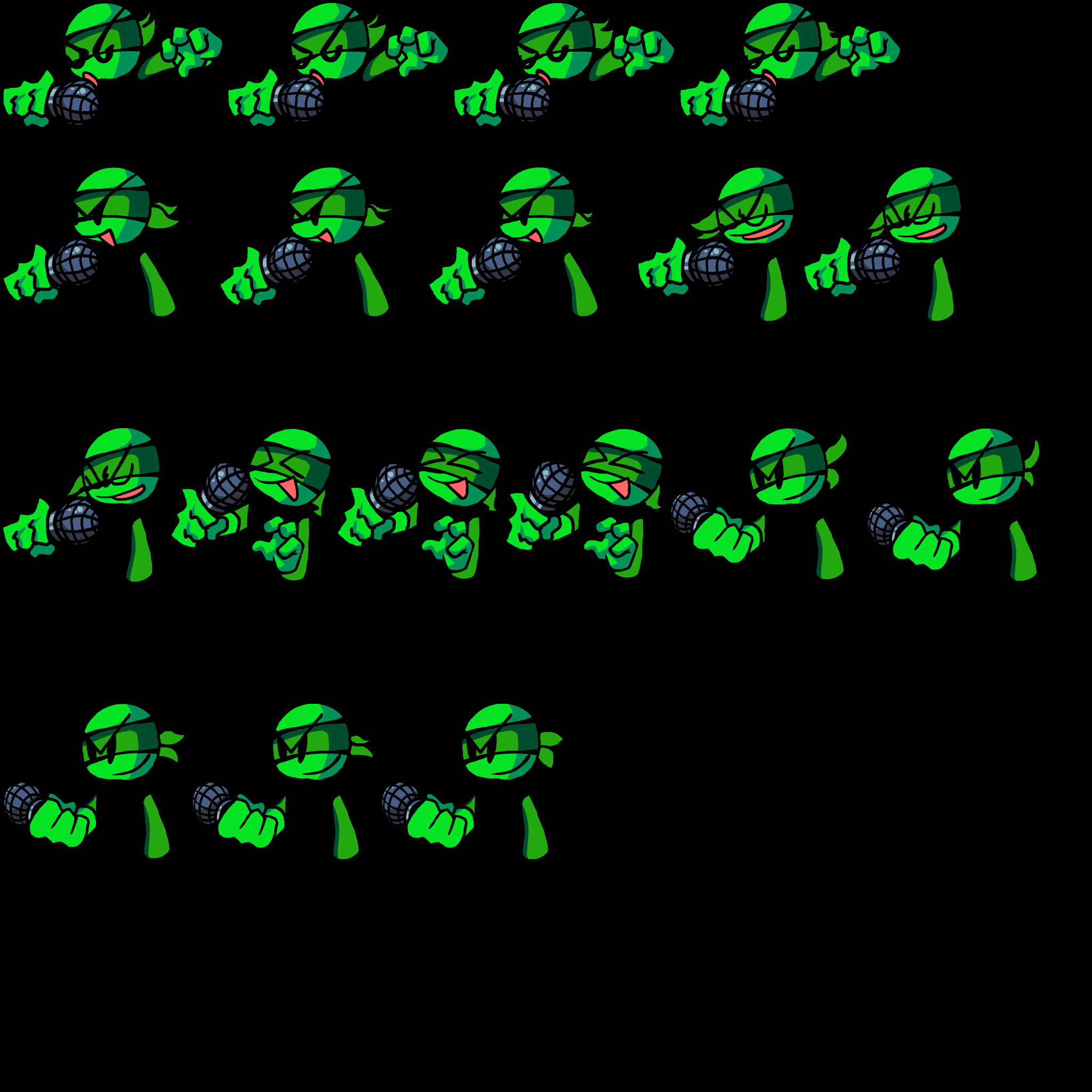 rightresetgreen fnf skin Mod for Friday Night Funkin' | FNF Mods