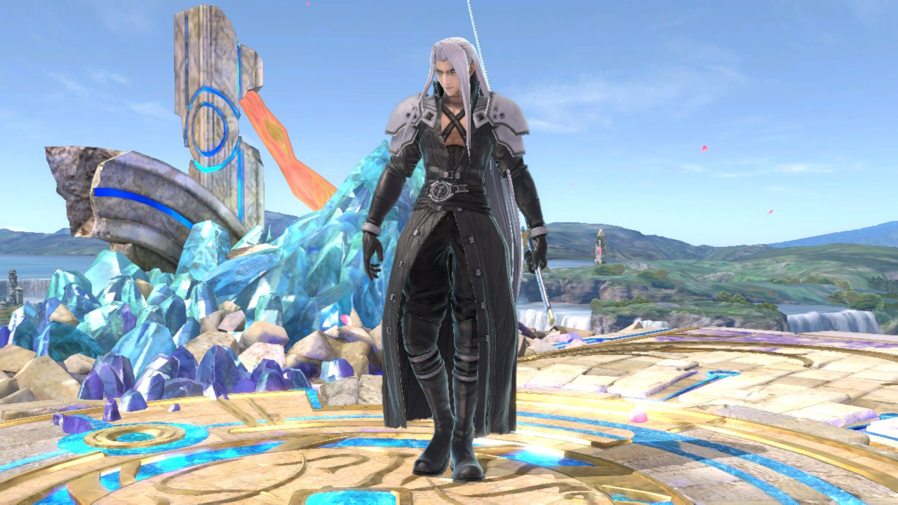Sephiroth FFVII Remake proper black color Mod for Super Smash Bros ...