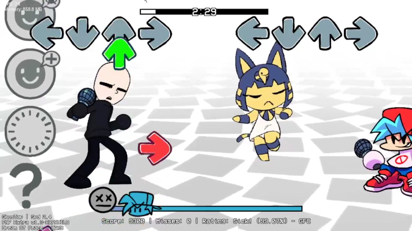 Ankha skin for GF Mod for Friday Night Funkin' | FNF Mods