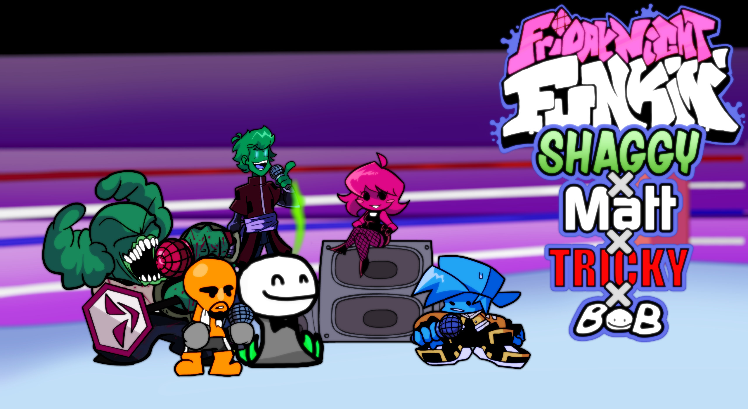 Shaggy x Matt x Tricky x Bob Minus Fanmade [Friday Night Funkin'] [Mods]