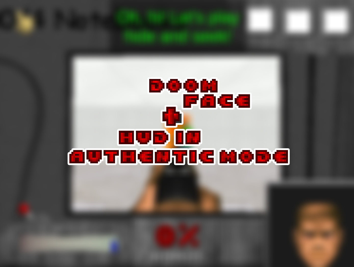 Doom Face over Baldicator + HUD in Authentic Mode Mod for Baldi's ...