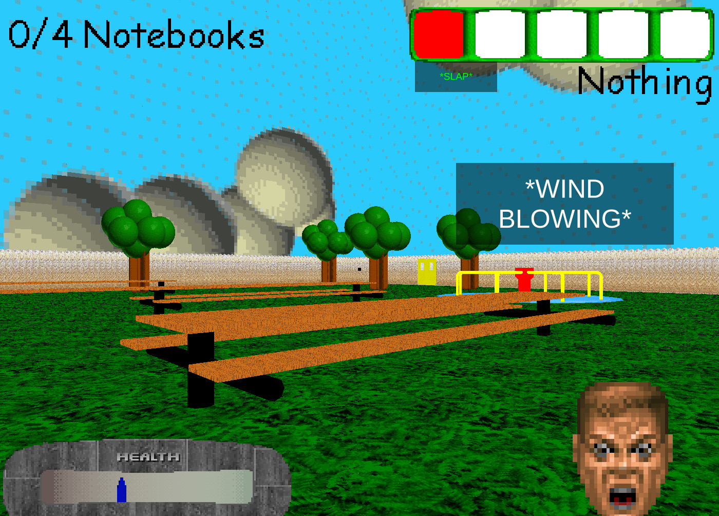 Doom Face over Baldicator + HUD in Authentic Mode Mod for Baldi's ...