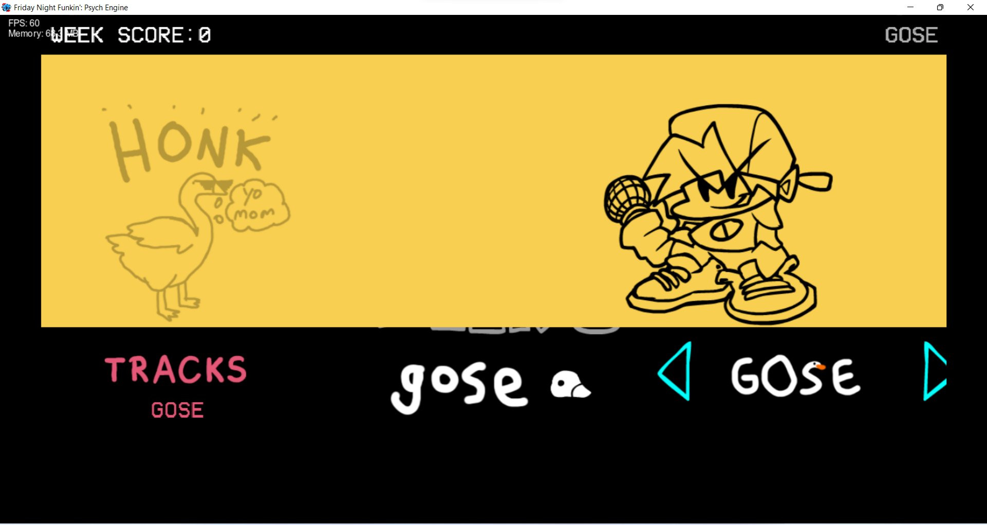 FNF Gose Psych Port Mod for Friday Night Funkin' | FNF Mods