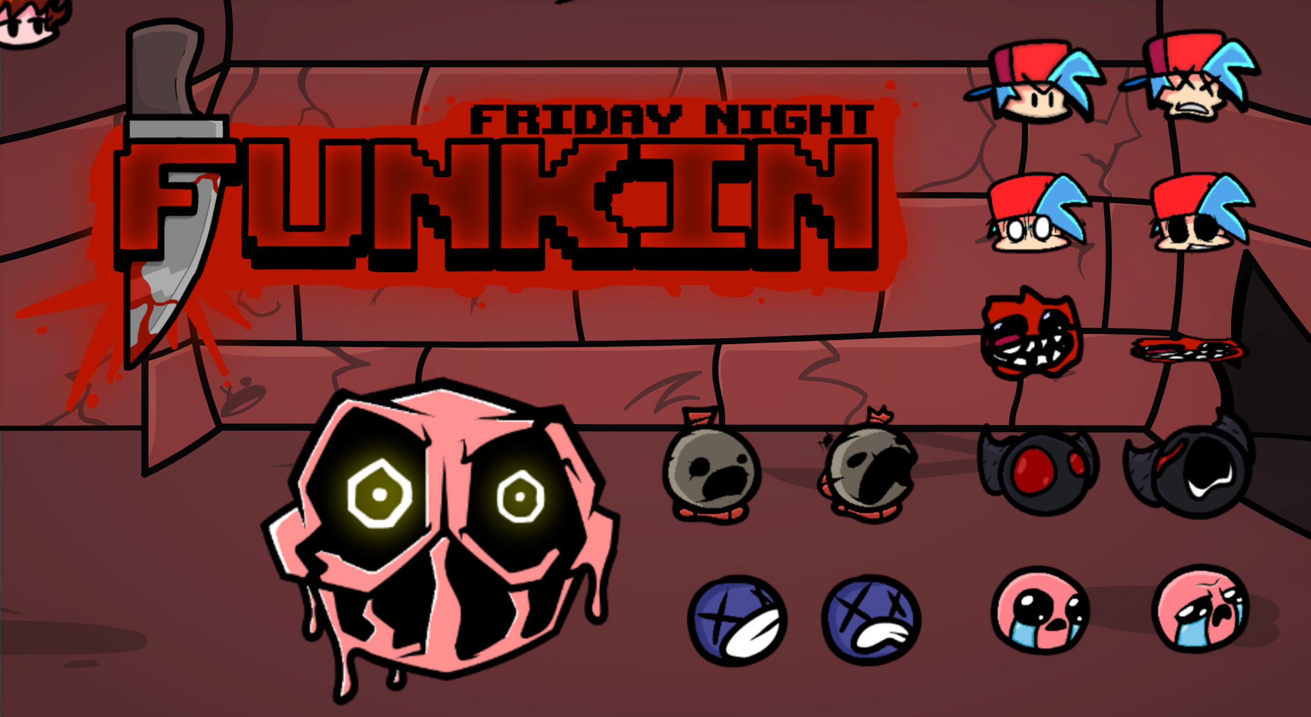 VS.IsaacV2 Colored icon FNF Mod for Friday Night Funkin' | FNF Mods