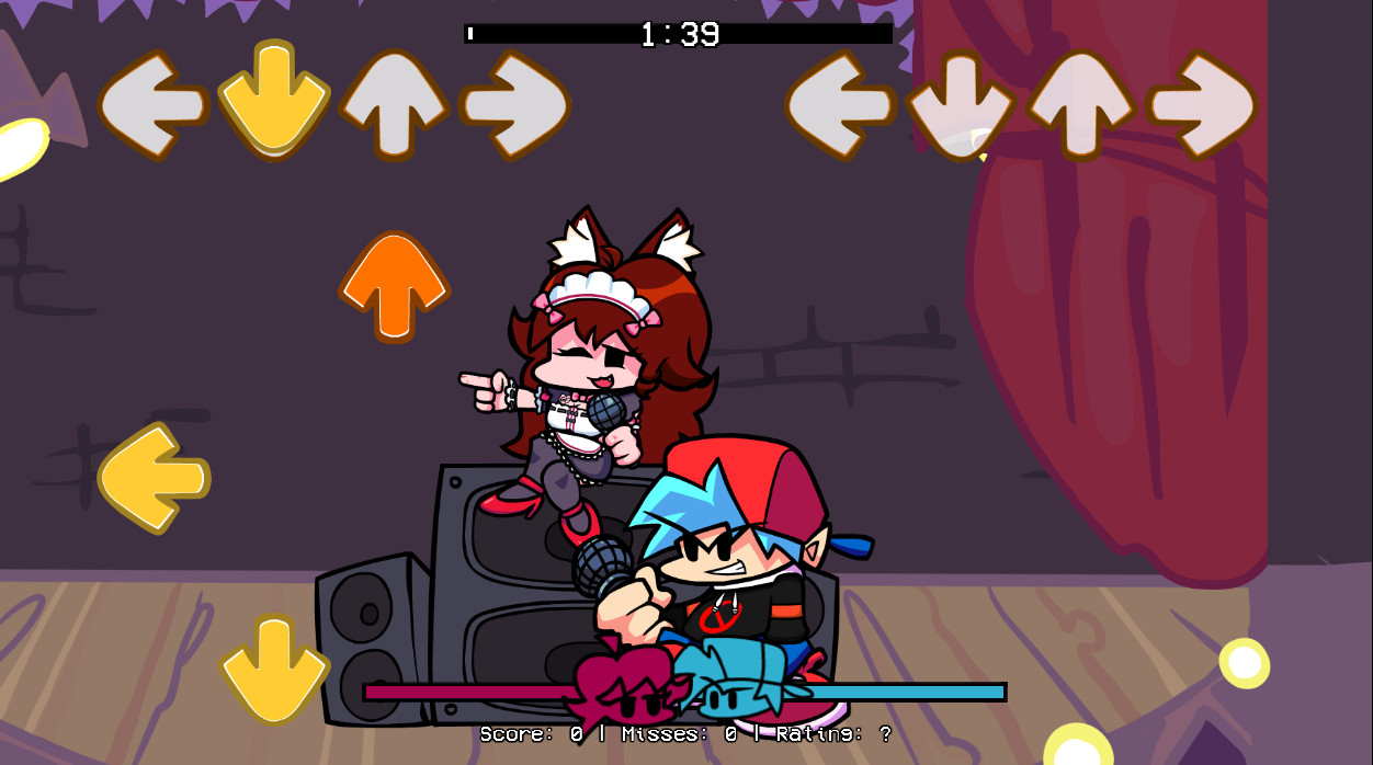 Catgirl maid GF skin (FLA included) Mod for Friday Night Funkin' | FNF Mods