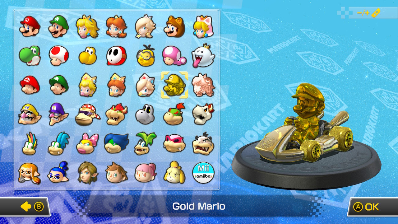 Gold Mario With Pupils (MK8DX) Mod for Mario Kart 8 Deluxe | MK8D Mods