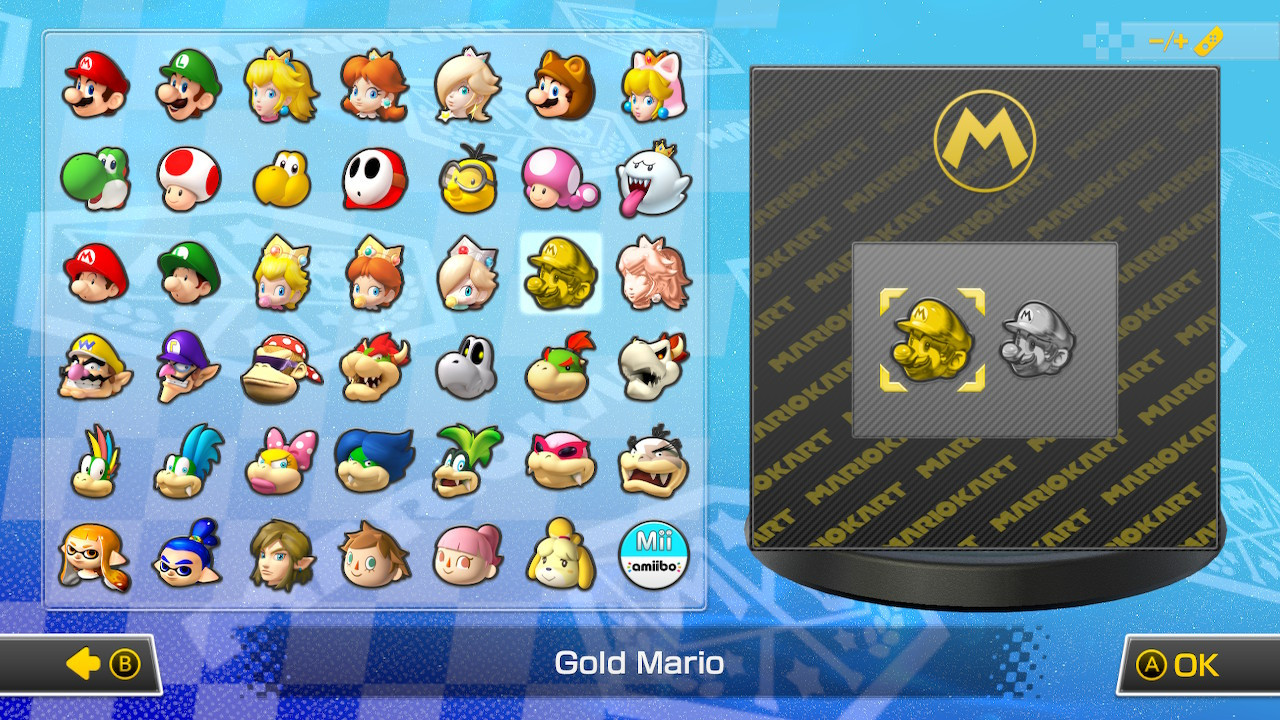 Gold Mario With Pupils (MK8DX) Mod for Mario Kart 8 Deluxe | MK8D Mods