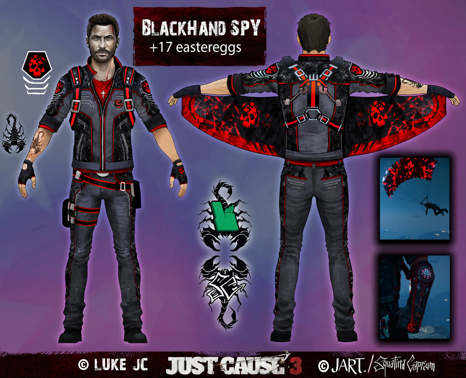 Black Hand spy skin Mod for Just Cause 3 | JC3 Mods