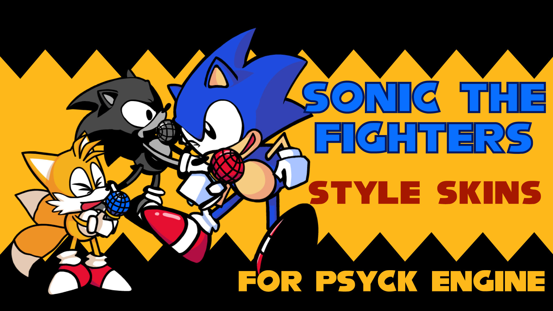 Sonic the fighters style skins Mod for Friday Night Funkin' | FNF Mods