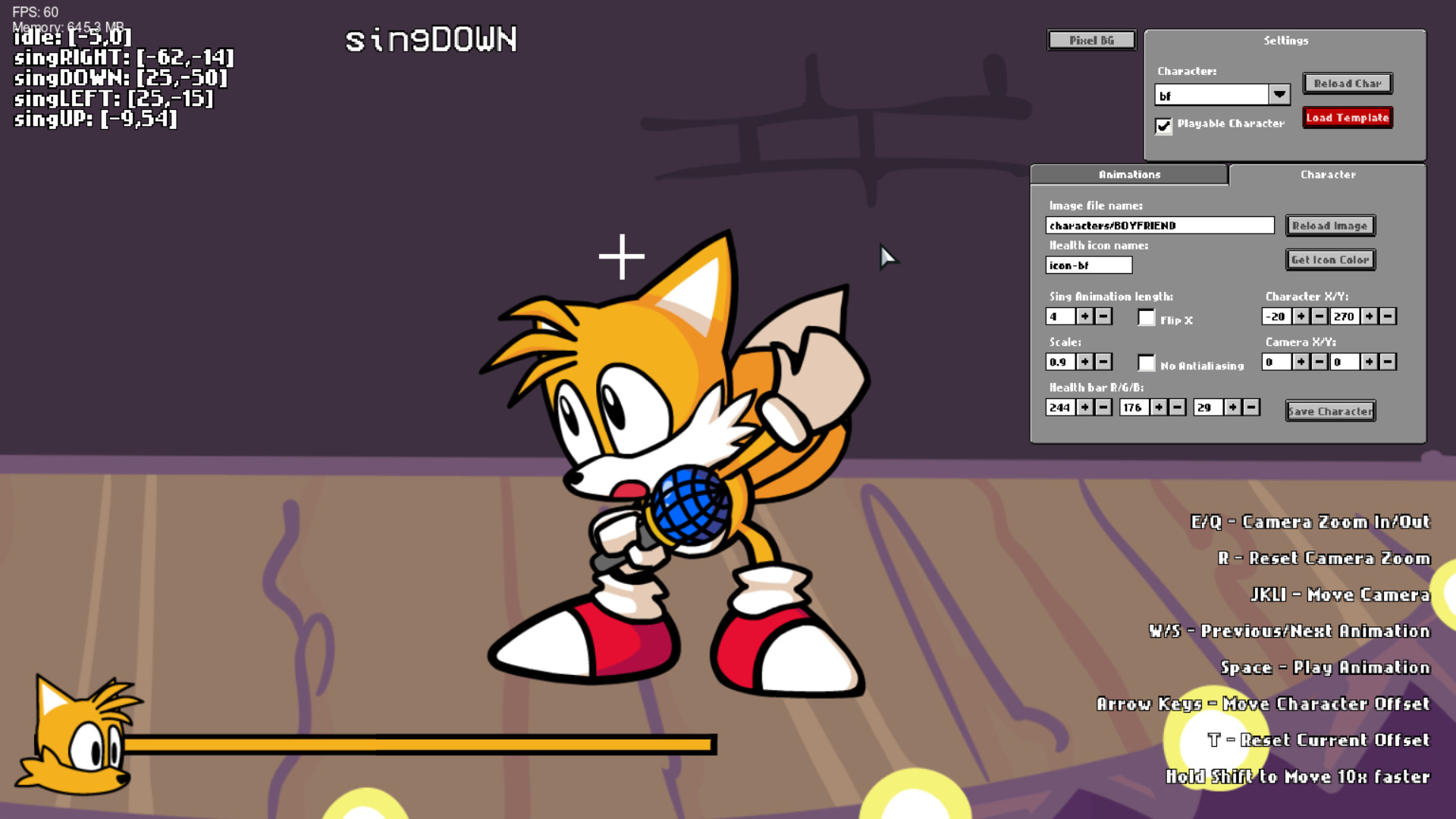 Sonic the fighter style Tails over BF Mod for Friday Night Funkin ...